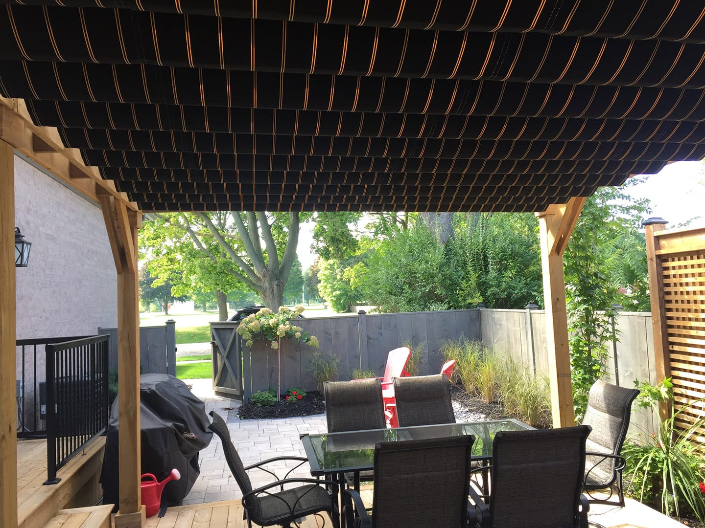 Retractable Canopies | Wood Pergola Shade, Sliding | Alexander Awnings
